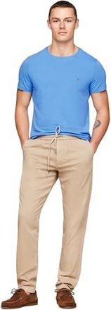 Tommy Hilfiger Homme T-Shirt Manches Courtes encolure Ronde, Bleu (Blue Spell), XS