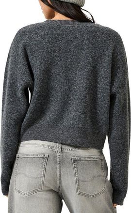 QS by s.Oliver Strickpullover Rippstrick, Rundhalsausschnitt, verk&uuml;rzte Form