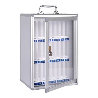 Generic Handy Aufbewahrungsbox, Handygarage, 12/24/36/48/60 F&auml;cher, mit T&uuml;rschloss und Schl&uuml;sseln, Transparentes Design, f&uuml;r Klassenzimmer, B&uuml;ro, Fabrik(Mediu