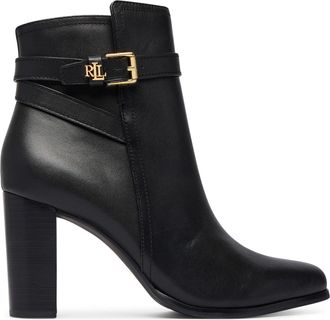Lauren Ralph Lauren Stiefeletten LAUREN RALPH LAUREN Brooke II Calfskin Bootie Heel 802974475004 Schwarz