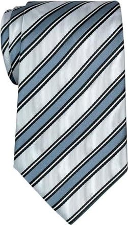 Retreez Cravate &Agrave; rayures Preppy Tiss&eacute;e en Microfibres de Gris