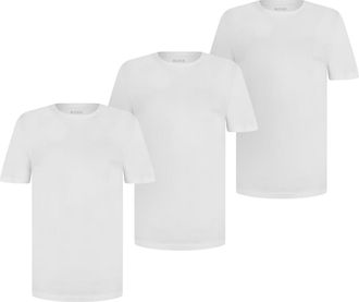 HUGO BOSS T-Shirt f&uuml;r Herren, Rundhalsausschnitt (3er-Pack) (Wei&szlig;)