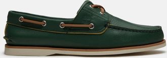 Timberland Chaussures bateau classiques grain&eacute;es - Vert moyen