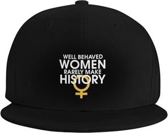 Generic Les Femmes Bien &Eacute;lev&eacute;es Font Rarement LHistoire Femme Homme Casquette De Baseball Respirant Strapback Cap Snapback Chapeaux Pare-Soleil pour Trucker S