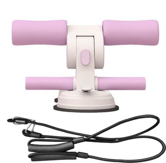 Generico Sitzender Saugnapf, Bauch-Saugnapf - AB Trainingsmaschine - 3 einstellbare Stufen, Doppel-Saugbecher und elastisches Seil für ABS-Trainingshilfen