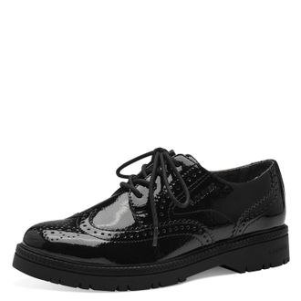s.Oliver Damen Schnürschuhe Oxford Vegan, Schwarz (Black Patent), 37 EU