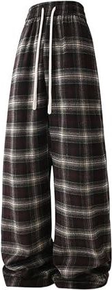 Generic Pantalon thermique doublé en polaire pour homme - Taille élastique - Décontracté - Ample - Jambe large - Pantalon dhiver pour homme, bordeaux, 3XL