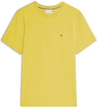 Tommy Hilfiger Softes T-Shirt mit kleiner Logo-Stickerei, Regular Fit in