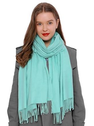 DonDon &Eacute;charpe femme hiver chaud et douce Ch&acirc;le Etole Foulard 185 x 65 cm - menthe verte