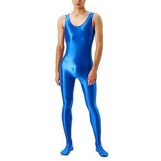 Generic Bodysuit Wetlook pour Homme - Ensemble de Compression Sport - T-shirt de Compression Manches Longues - Rashguard - T-shirt en Latex Manches Longues - 