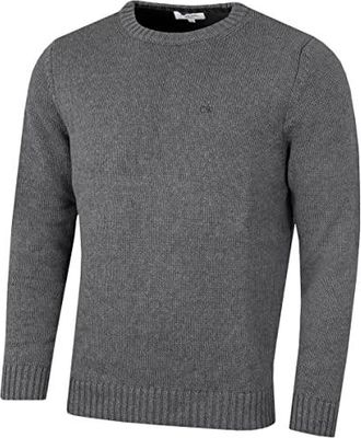Calvin Klein Chandail Golf Tricot Chunky pour Hommes - Gris Marl - XXXXL