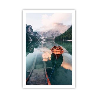 Arttor Poster ohne Rahmen See Berg Tal Deko 61x91cm Wandposter Art Prints Wandbilder Dekoration Wohnzimmer Schlafzimmer Küche Wanddeko Bild Wand Kunstdruck M