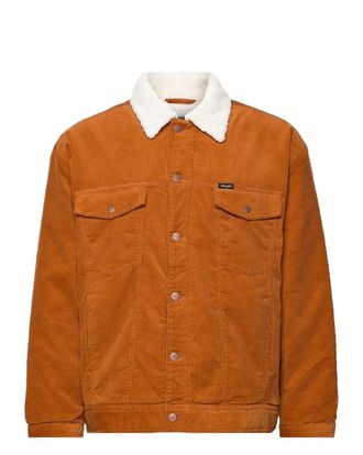 Wrangler Herren Jacket Antifit Sherpa, LEATHER BROWN, XL