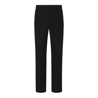Emporio Armani Schwarze Woll-Slim-Fit-Hose - - Trousers - Herren - Schwarzk - M