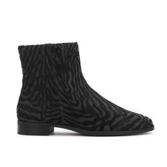 Kazar Gemusterte Lederstiefel mit nat&uuml;rlicher Haaroberfl&auml;che - - Shoes - Damen - Schwarzk - 38 EU