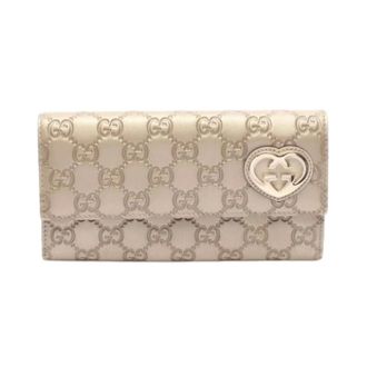Gucci Portefeuille long vintage Pre-owned (bi-fold) - Femme - Pre-owned - Beige - Taille: ONE Size