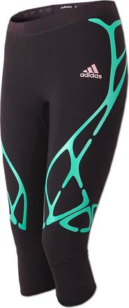 adidas Damen Leggings AZ SW 3/4 Tights W, Schwarz/Grün, XS, 4056561466270
