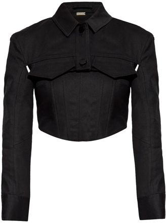 Cult Gaia blouse à découpes - Noir