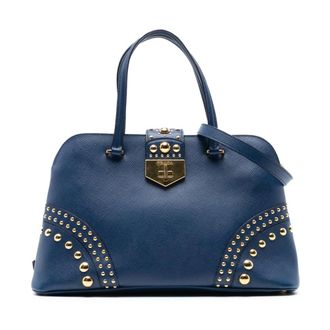 Prada Pre-owned Sac &agrave; poign&eacute;e sup&eacute;rieure clout&eacute; - Femme - Pre-owned - Bleu - Taille: ONE Size