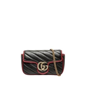 Gucci Sac bandouli&egrave;re matelass&eacute; doccasion - Femme - Pre-owned - Noir - Taille: ONE Size