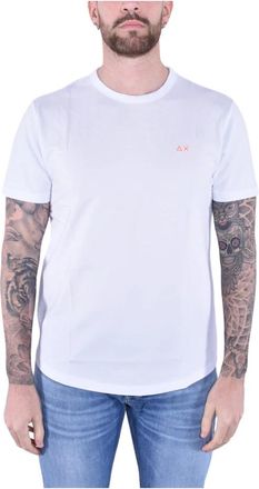 Sun 68 Piquet Baumwolle T-shirt Kurzarm - - Tops - Herren - Wei&szlig; - 3XL
