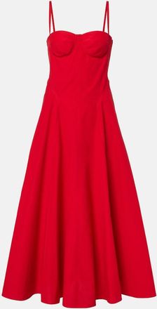 Ralph Lauren Collection Robe midi Marigot en coton m&eacute;lang&eacute;