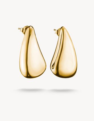 Thomas Sabo boucles doreilles chunky en forme de goutte dor&eacute;e