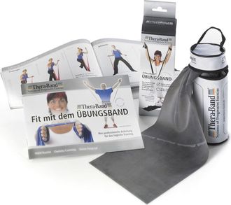 Theraband TheraBand Original TheraBand Fitnessband | Resistance Band f&uuml;r Kraftraining und Abnehmen zuhause oder im Gym | 1 Band inkl. Tasche und Anleitung im Se