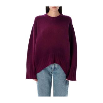 The Attico Femme, Pulls, Brun, Taille: 36 FR Pull en maille &agrave; &eacute;paules tombantes