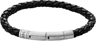 Fossil Herren Leder- oder Edelstahlarmband mit verstellbarem Verschluss