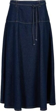 Sams&oslash;e & Sams&oslash;e Jupe &eacute;vas&eacute;e ceintur&eacute;e en denim