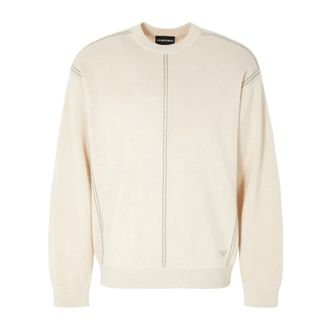 Emporio Armani Homme, Pulls, Beige, Taille: M Pull en mélange de laine