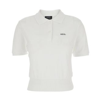 A.P.C. Oc&eacute;ane Polo Shirt - - Tops - Damen - Wei&szlig; - S
