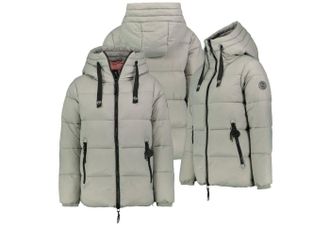 Fresh Made Steppjacke Damen Winter Stepp Jacke Parka Winterjacke Kapuze Gesteppt Stehkragen