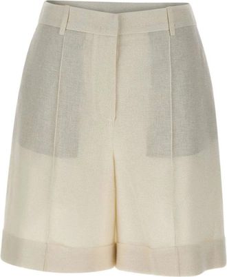 Eleventy Femme, Shorts, Beige, Taille: 36 FR Bermuda Shorts risvolto vita alta tasca a filetto