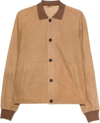 Corneliani Homme, Vestes, Beige, Taille: XL Veste en agneau boutonn&eacute;e