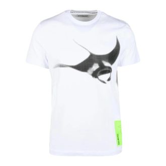 Dirk Bikkembergs Homme, Tops, Blanc, Taille: 2XL Coton &Eacute;lasthanne T-shirt
