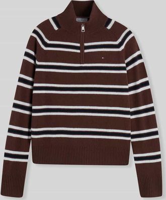 Tommy Hilfiger Troyer aus Wolle mit Logo-Detail