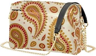 Mnsruu Sacs à bandoulière pour femme, motif cachemire graffiti, sac à main en cuir