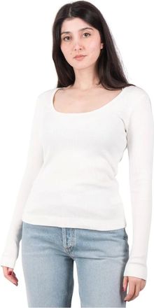Citizens Of Humanity Femme, Tops, Blanc, Taille: 40 FR Top Pashmina Col en Ballet Manches Longues