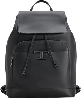 Tod's Tods Rucks&auml;cke - Calfskin Leather Backpack With Subtle Logo Detail - Gr. unisize - in Schwarz - f&uuml;r Damen