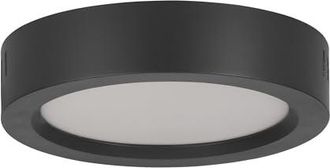 Eglo LED Deckenlampe Idun-E, runde Deckenleuchte K&uuml;che, Aufbauleuchte B&uuml;ro, B&uuml;rolampe aus Kunststoff in Schwarz, neutralwei&szlig;, &Oslash; 16 cm