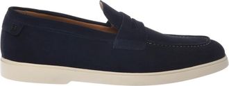Baldinini Homme, Chaussures, Bleu, Taille: 43 1/2 EU Suede Loafer