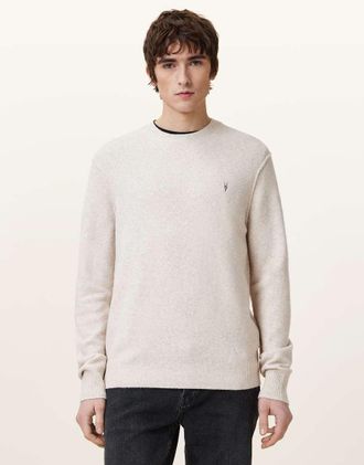 AllSaints Statten - Pull ras de cou - Blanc nuageux
