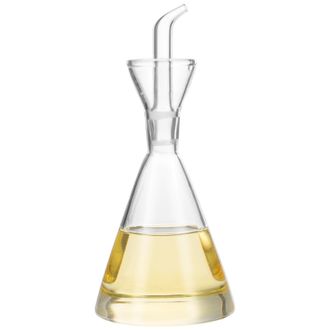 Hemoton Gatuida Oliven&ouml;lspender Flasche: &Ouml;lflasche Glas Oliven&ouml;l Spender Flasche &Ouml;lkanne Glas Speise&ouml;l Essig Messspender mit Ausgie&szlig;er f&uuml;r K&uuml;che und Grill 125