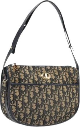 Dior Sac bandouli&egrave;re Trotter en toile Pre-owned - Femme - Pre-owned - Bleu - Taille: ONE Size