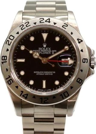 Rolex Pre-owned Acier inoxydable montres - Homme - Pre-owned - Noir - Taille: ONE Size