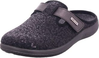 Rohde 6556 Bari Schuhe Damen Hausschuhe Pantoffeln Softfilz Weite G, Größe:42 EU, Farbe:Grau