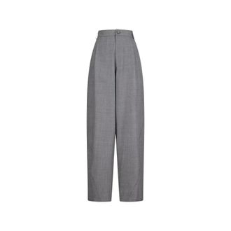 Darkpark Phebe Woll-Schlaghosen - - Trousers - Damen - Grau - L