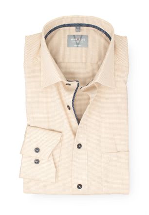 Marvelis Herren Businesshemd Langarm Non-Iron Comfort Fit,Struktur,New Kent, Kragenweite:48